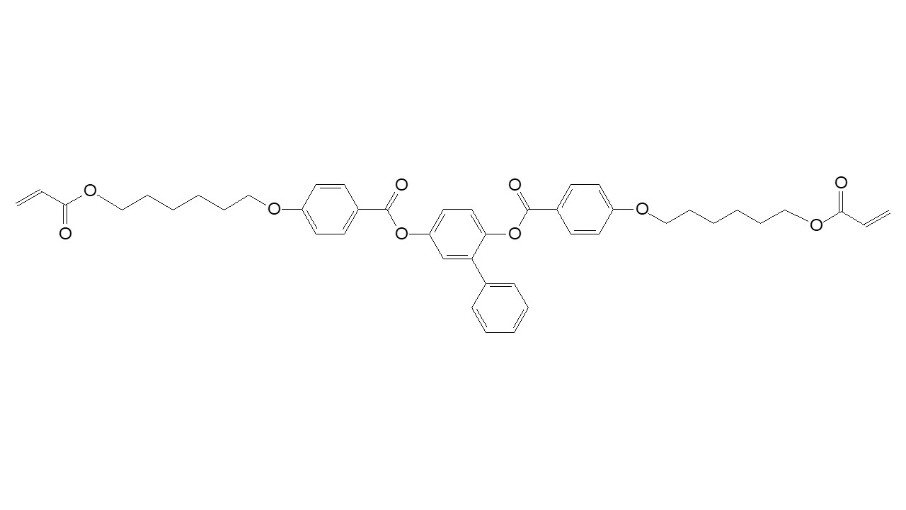 Phenyl-substituted 1,4-phenylene bis(4-((6-(acryloyloxy)hexyl)oxy)benzoate) - specific polymers